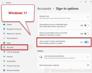 Windows 11/10 Reopen Apps and Windows After Restart