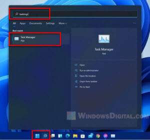 How to Open Task Manager From Taskbar in Windows 11