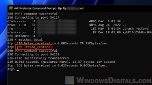Using FTP via Command Line (CMD) on Windows 11