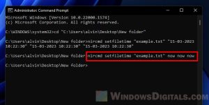 Change File(s) Date & Timestamp via CMD or PowerShell