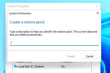 How to Create System Restore Point in Windows 11/10