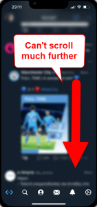 Limit of How Far You Can Scroll to the Bottom on X (Twitter)