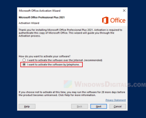 How to Activate Microsoft Office 2021 or 2019 by Phone